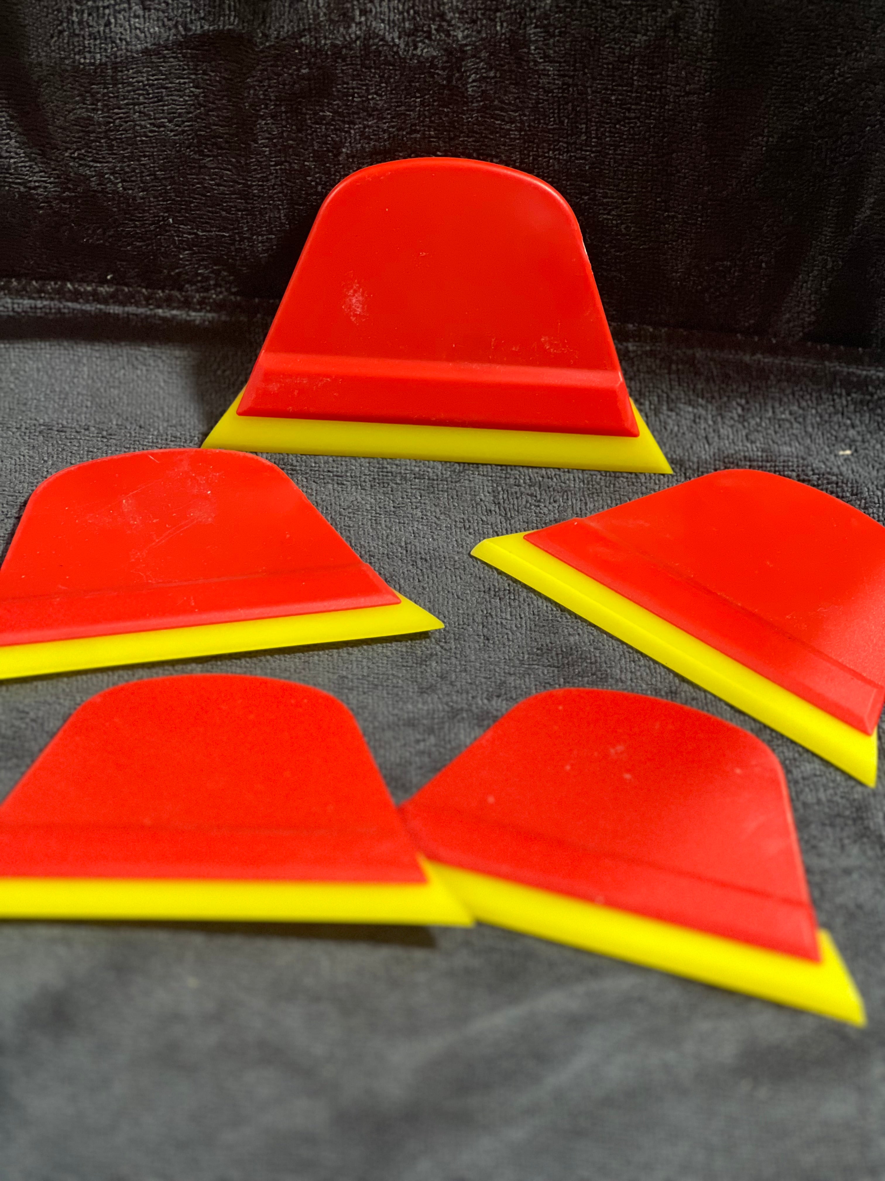 Red/yellow moon squeegee – SoakShield 2.0